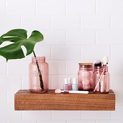 Ball Jar Rose Vintage Regular Mouth Pint Canning Jars, 4 Pack