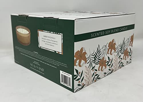 Sea & Sand 40oz Molded Glass Candle (Amber Patchouli)