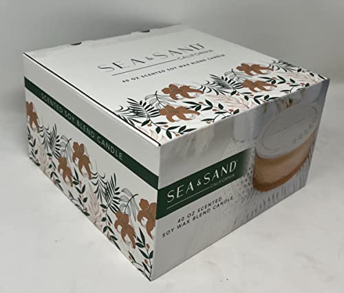 Sea & Sand 40oz Molded Glass Candle (Amber Patchouli)