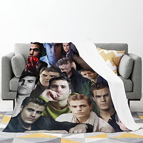 Soft Collage Blanket Paul Wesley Anti-Pilling Flannel Throw Blanket for Men/Women 50"Ă40", Home Decor
