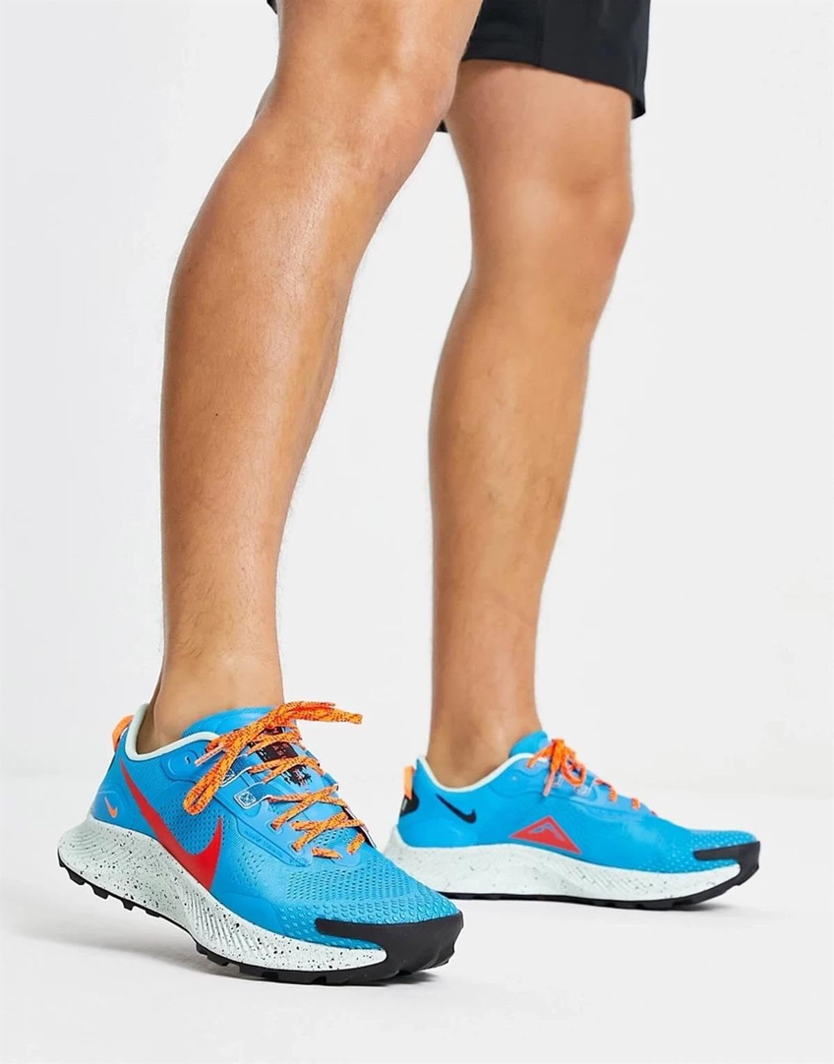 Nike Men's Pegasus Trail 3 Running Shoe, Laser Blue/Habanero Red, 15 M US