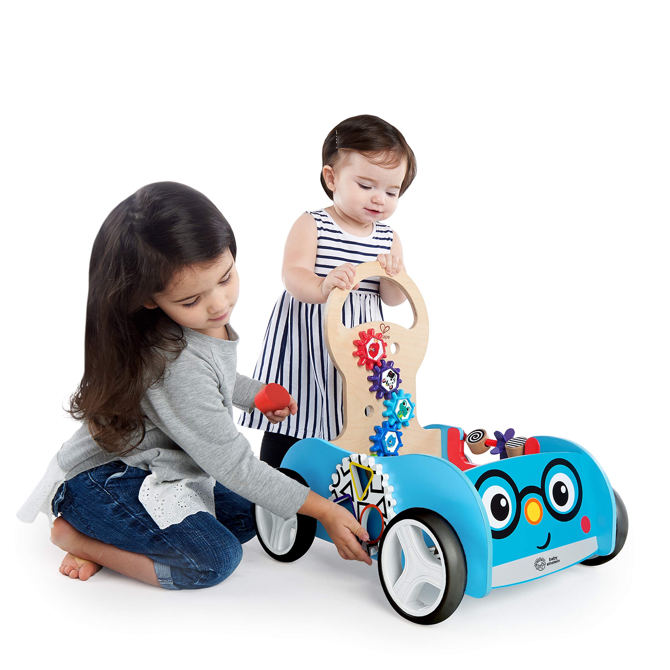 Baby Einstein Discovery Buggy Wooden Activity Walker & Wagon, Ages 12 Months +