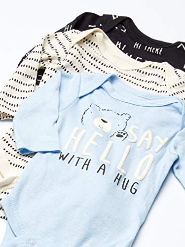Gerber Baby Boys' 6-Pack Long-Sleeve Onesies Bodysuit, Bear, 0-3 Months