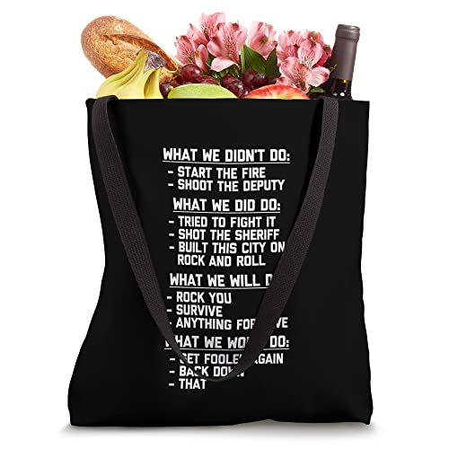 80s Music Gift Funny Saying 80s Song Lyrics Retro 80s Music Tote Bag