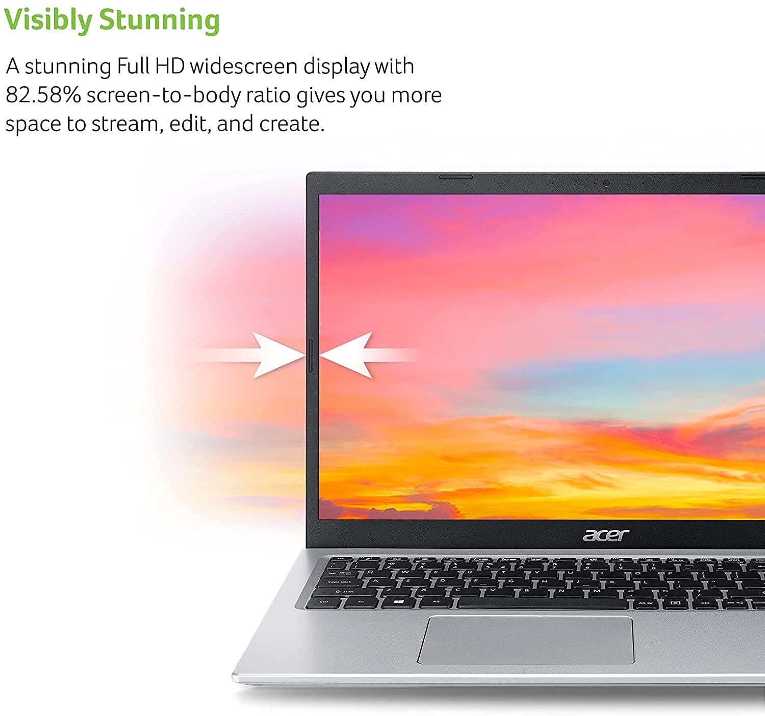 Acer Aspire Thin and Light Laptop, 15.6" FHD Display, Intel Celeron Dual-Core N4500 Processor, 8GB RAM, 256GB SSD, Webcam, WiFi, HDMI, Bluetooth, Windows 11, Safari Gold + One Year Office365