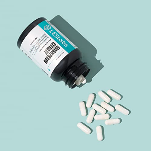 LES Labs Magnesium Citrate β Stress Relief, Restful Sleep, Heart Health, Metabolism, Nerve & Muscle Function β 750mg β Non-GMO Supplement β 120 Capsules
