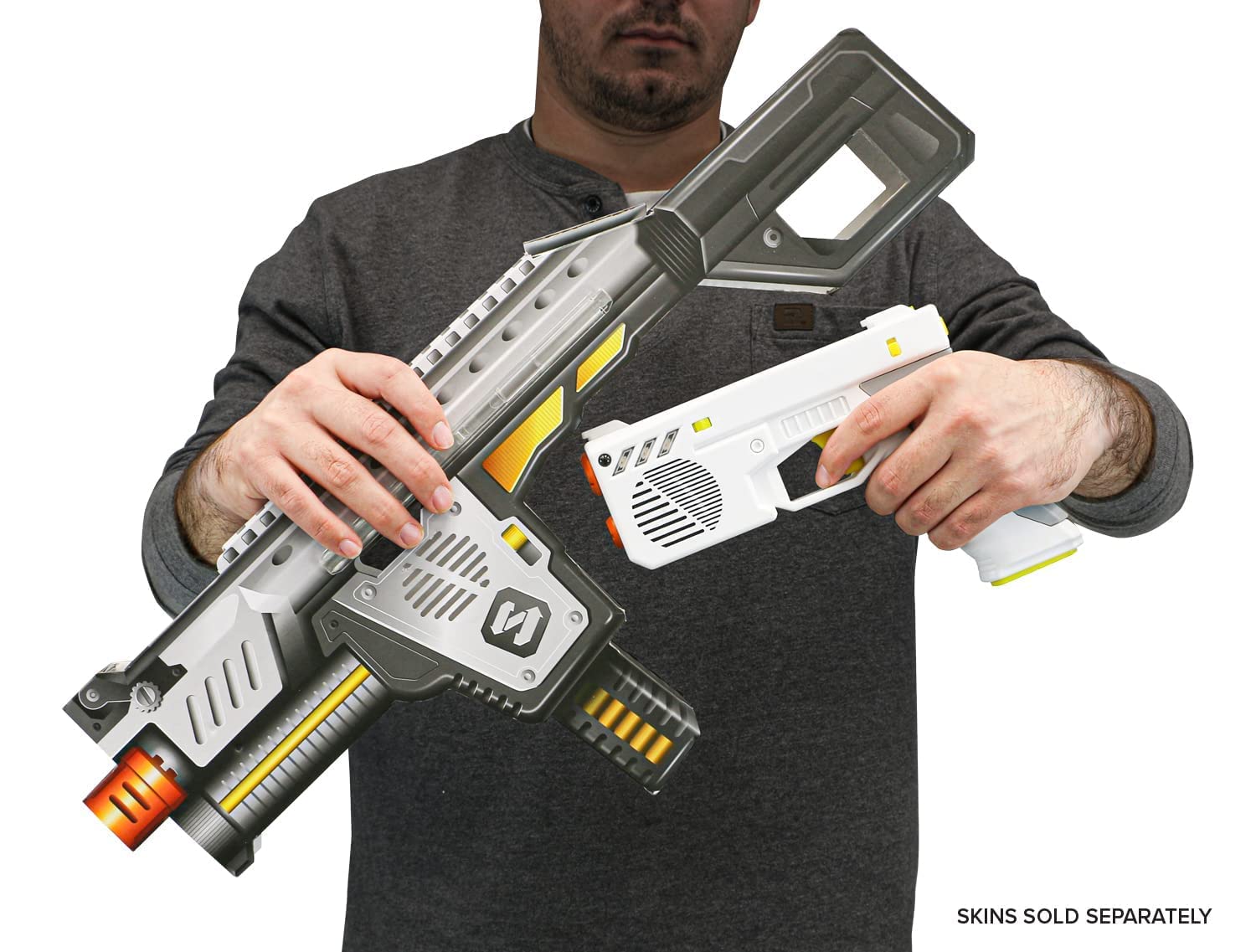 Evolver Laser Tag Gun with Headset Sensors | 2 Player Set | Backyard Royale Bundle | Swap Skins to Transform Your Blaster | The Only Swappable Skin Laser Tag System | Brought to You by Swaptx