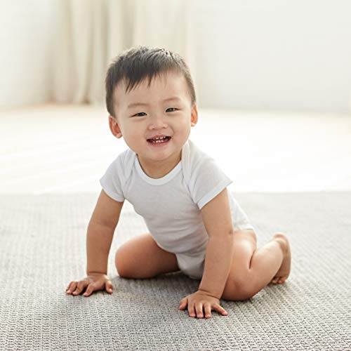 Gerber Baby 8-Pack Short Sleeve Onesies Bodysuits, Solid White, 3-6 Months