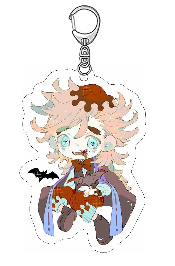 PPONE Douma Cosplay Fan with Douma Keychain Anime De-mon Slay-er Costume Prop Folding Fan Pendant (2PC fan)