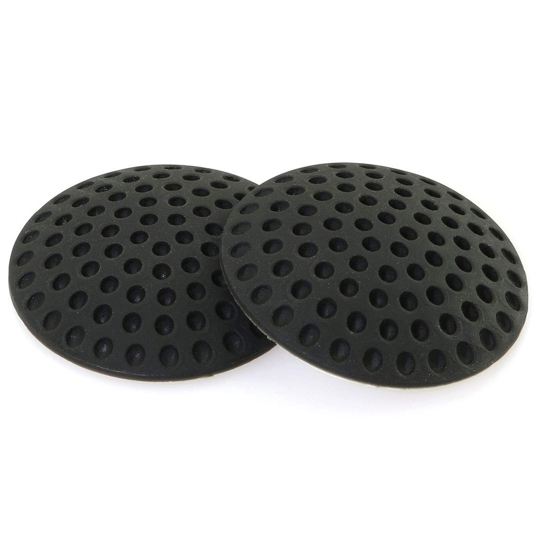 HJ Garden 6PCS Black Wall Protectors Door Handle Bumpers Buffer Guard Doorknob Rubber Self Adhesive Silencer Crash Pad for Home Office Doorstop Door Stopper