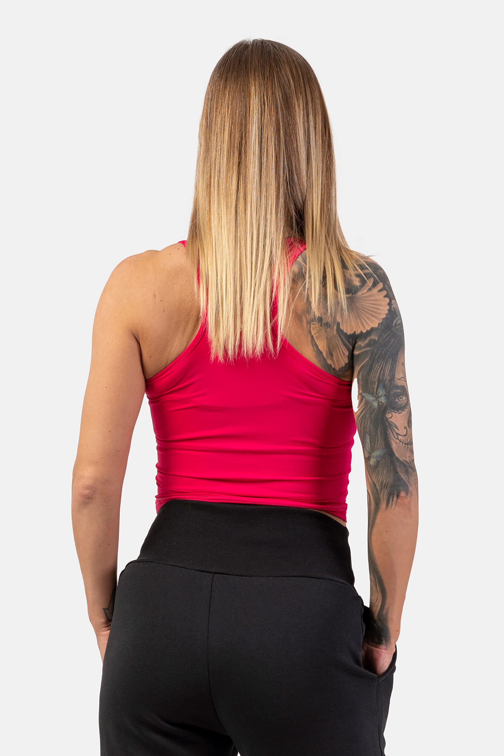 NEBBIA Sporty Slim-Fit Crop Tank Top 422 Pink