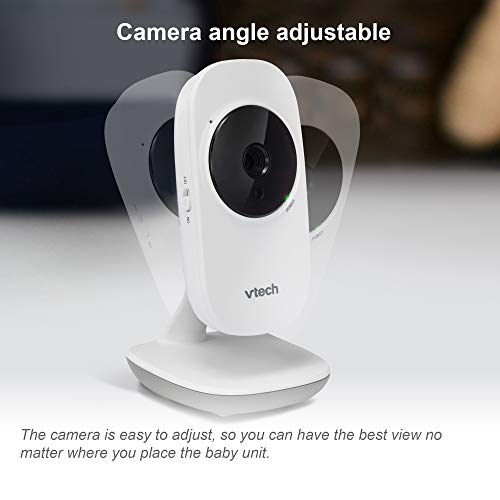 VTech VM350 Video Monitor with Battery Supports 12-hr Video-Mode, 21-hr Audio-Mode, 5" Screen, 1000ft Long Range, Bright Night Vision, 2-Way Talk, Auto-on Screen, Lullabies