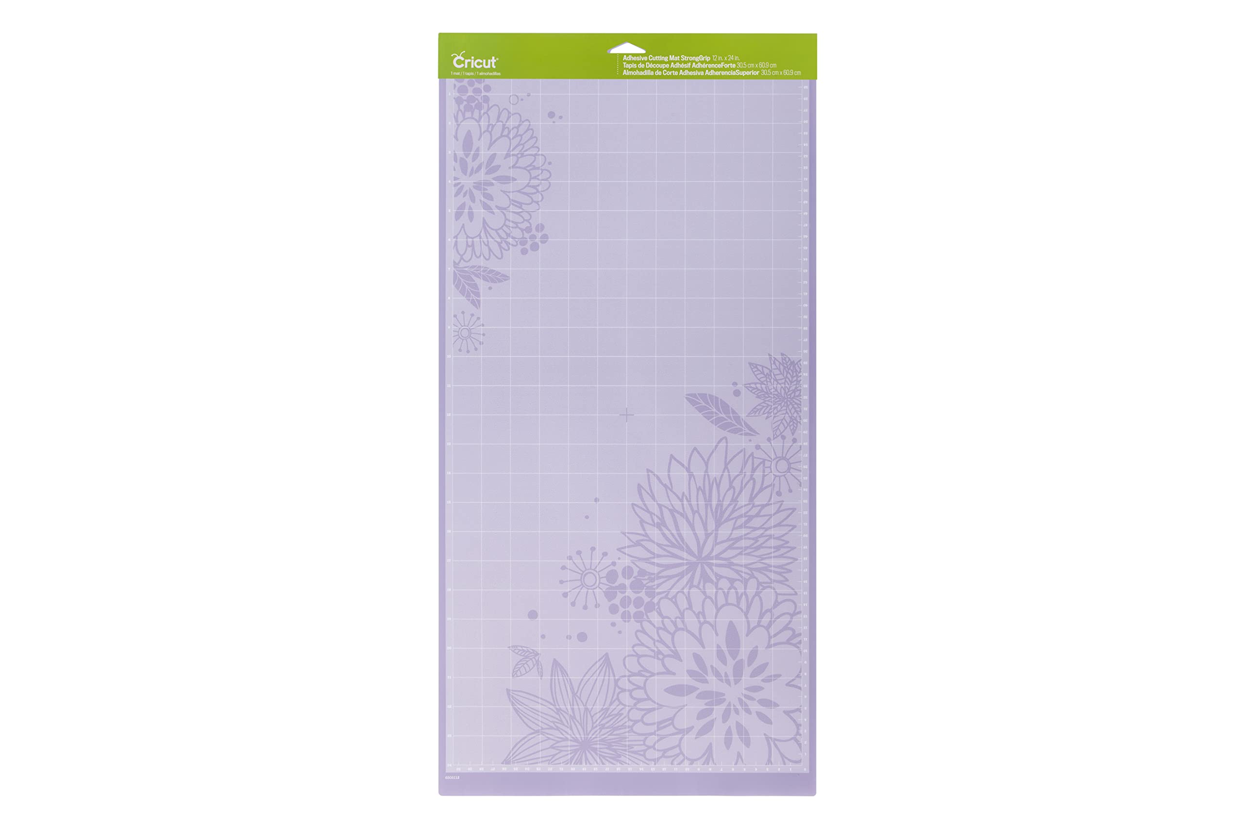 Cricut StrongGrip Cricut Cutting Mat 12in x 24in, Craft Cutting Mat for Maker & Explore, Use with Heavyweight Materials - Specialty Cardstock & More, Reusable, Clear Protective Film (1 Count)