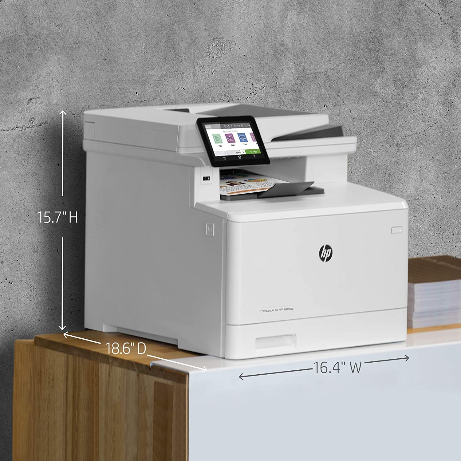 HP Color Laserjet Pro MFP M479fdn All-in-One Laser Printer, Print&Copy&Scan&Fax, 28ppm, 600x600dpi, Auto 2-Sided Printing, 4.3" Color Touchscreen Display, Ethernet, No Wi-Fi, Lanbertent Printer Cable