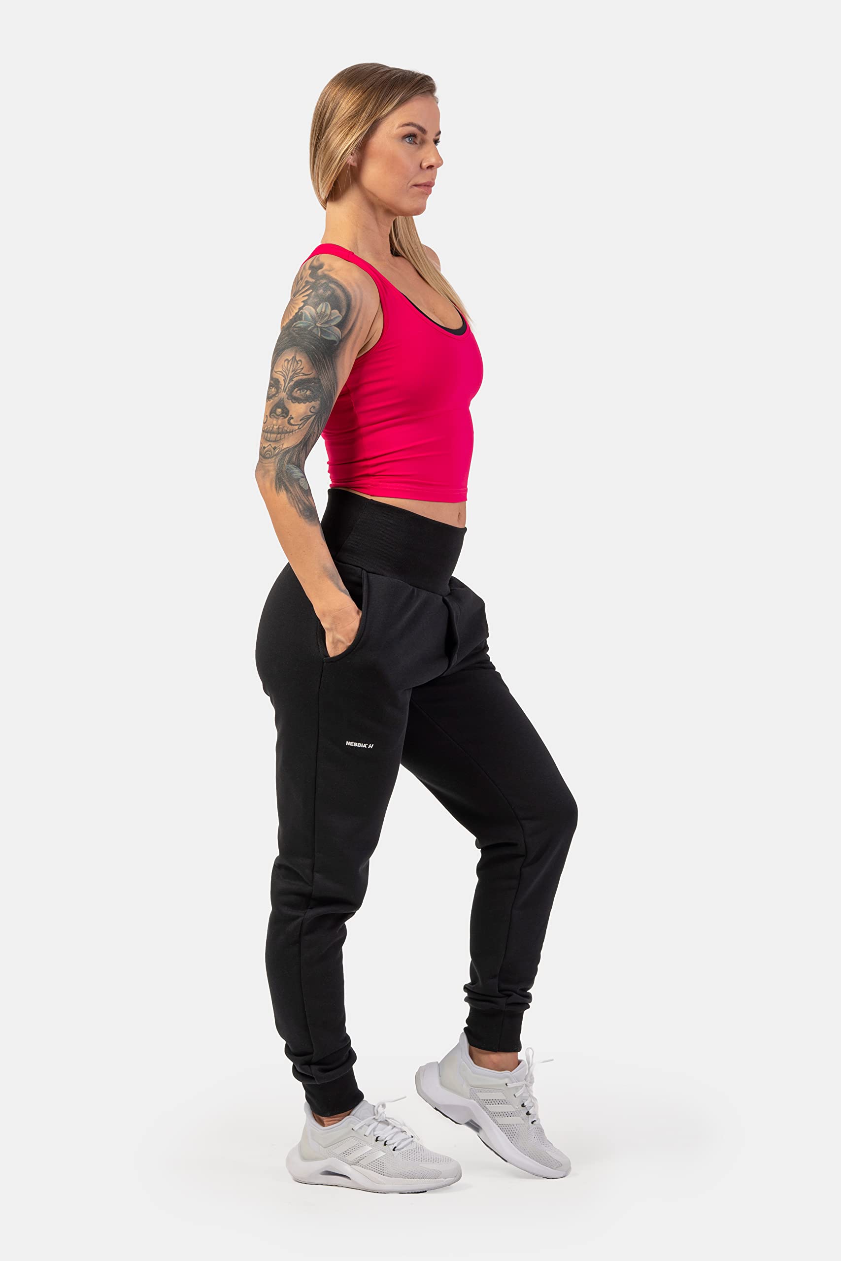 NEBBIA Sporty Slim-Fit Crop Tank Top 422 Pink