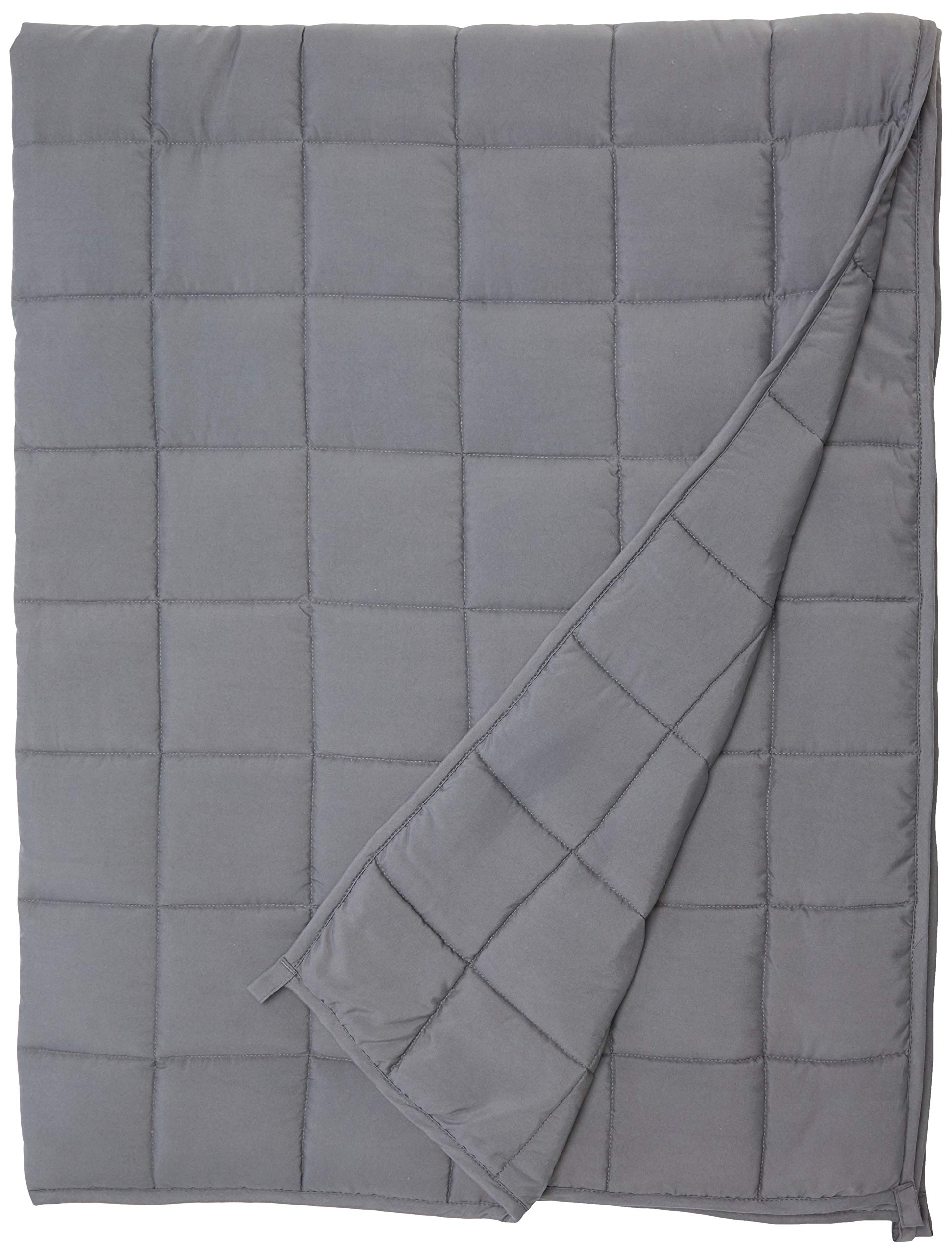 Waowoo Adult Weighted Blanket Queen Size ( 15lbs 60"x80" ) Heavy Blanket with Premium Glass Beads, ( Dark Grey