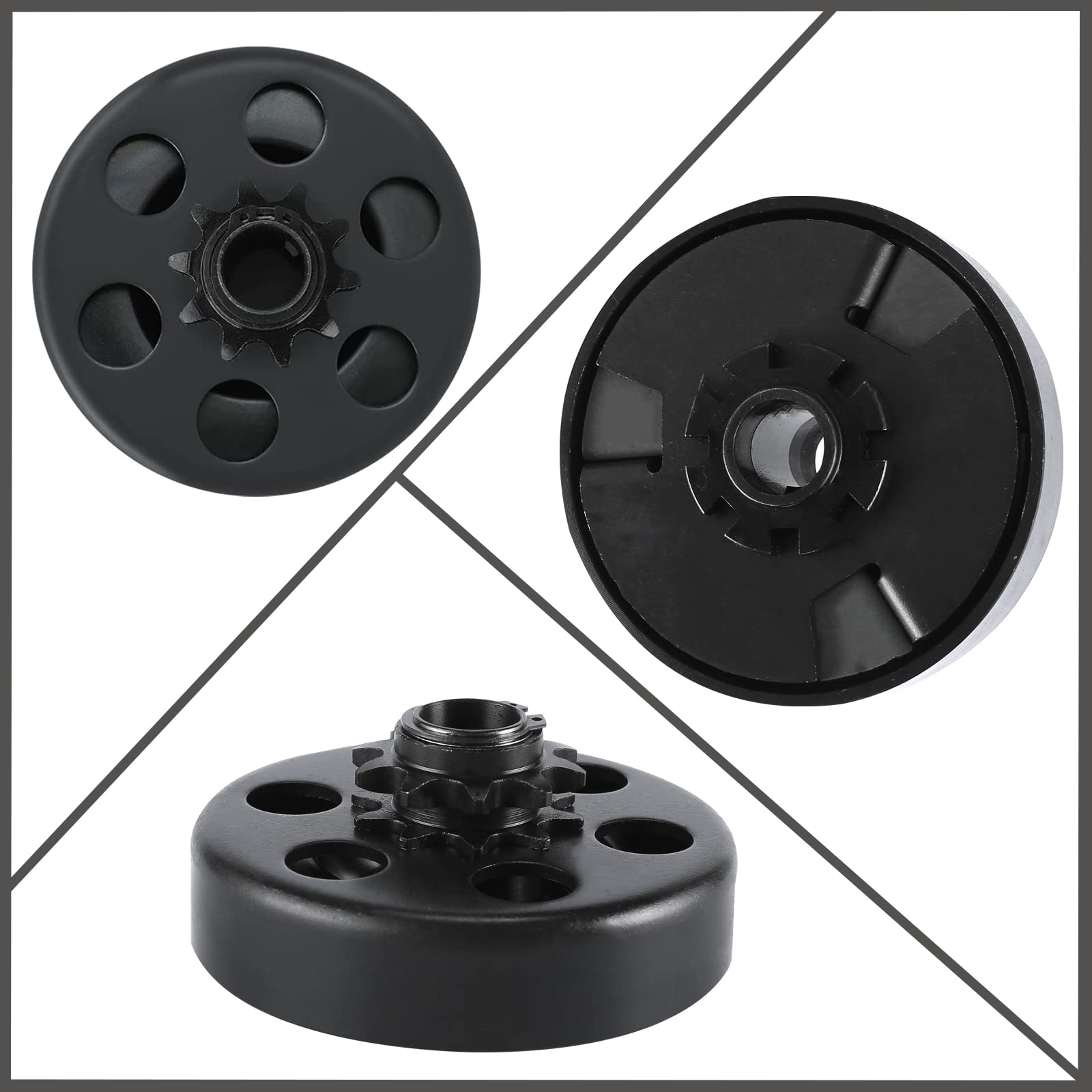 BATONECO Centrifugal Clutch 3/4" Bore 10 Tooth with #40/41 420 Chain Fits for predator 212CC 2-6.5 HP Small Engine, Commonly used on Go Karts Mini Bike and Fun Kart Lawnmower