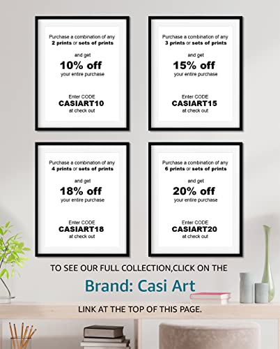 Be Kind Periodic Table of Elements Print, Set of FOUR 8"x10" Unframed Inspirational Science Poster, Chemistry Art Ideal for Science Lab, Classroom or Home Decor