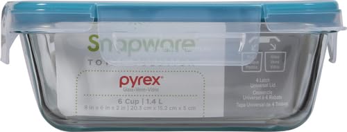 Snapware 6-Cup Total Solution Rectangle Food Storage Container, Glass