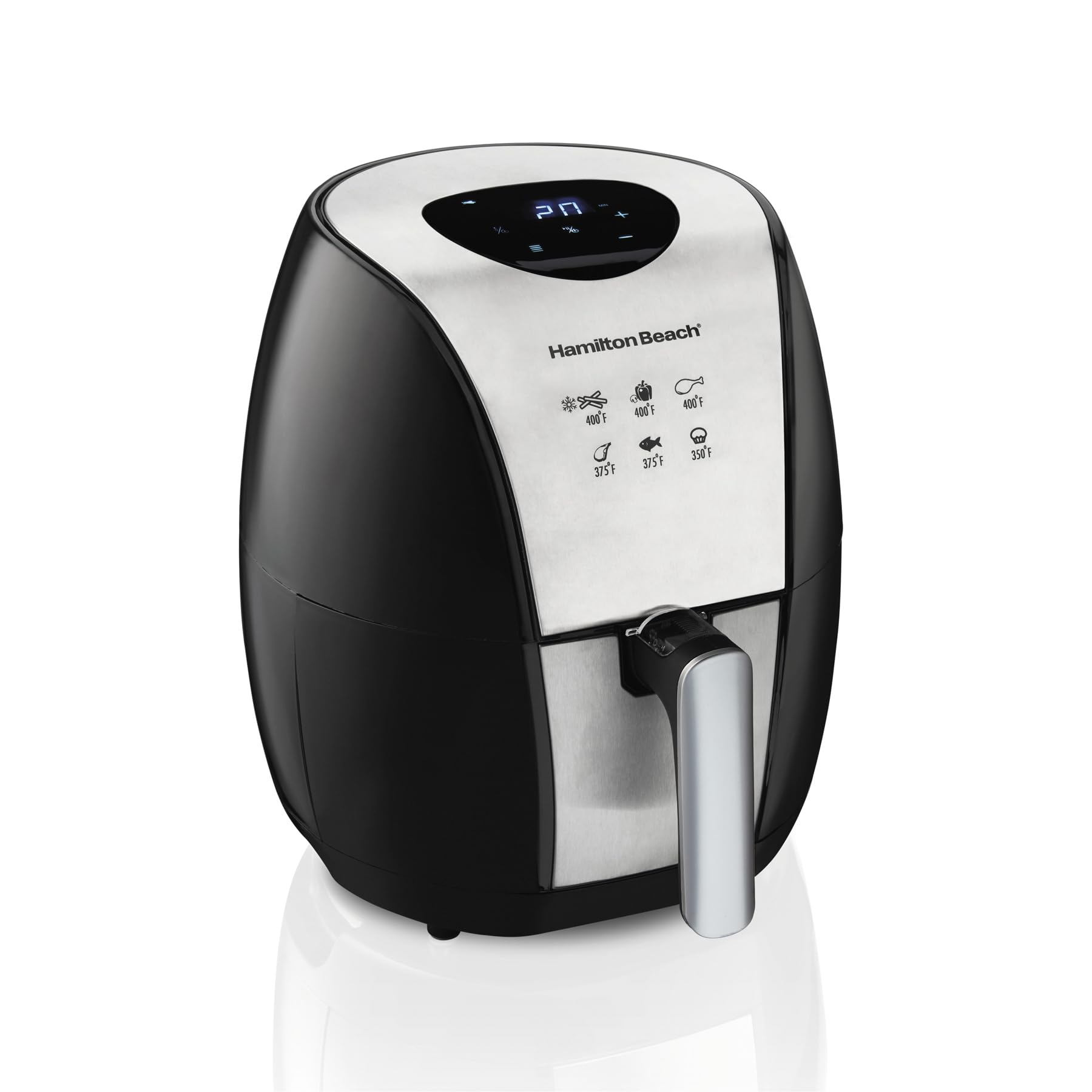 Hamilton Beach 3.2 Quart Digital Air Fryer Oven with 6 Presets, Easy to Clean Nonstick Basket, Black (35065)