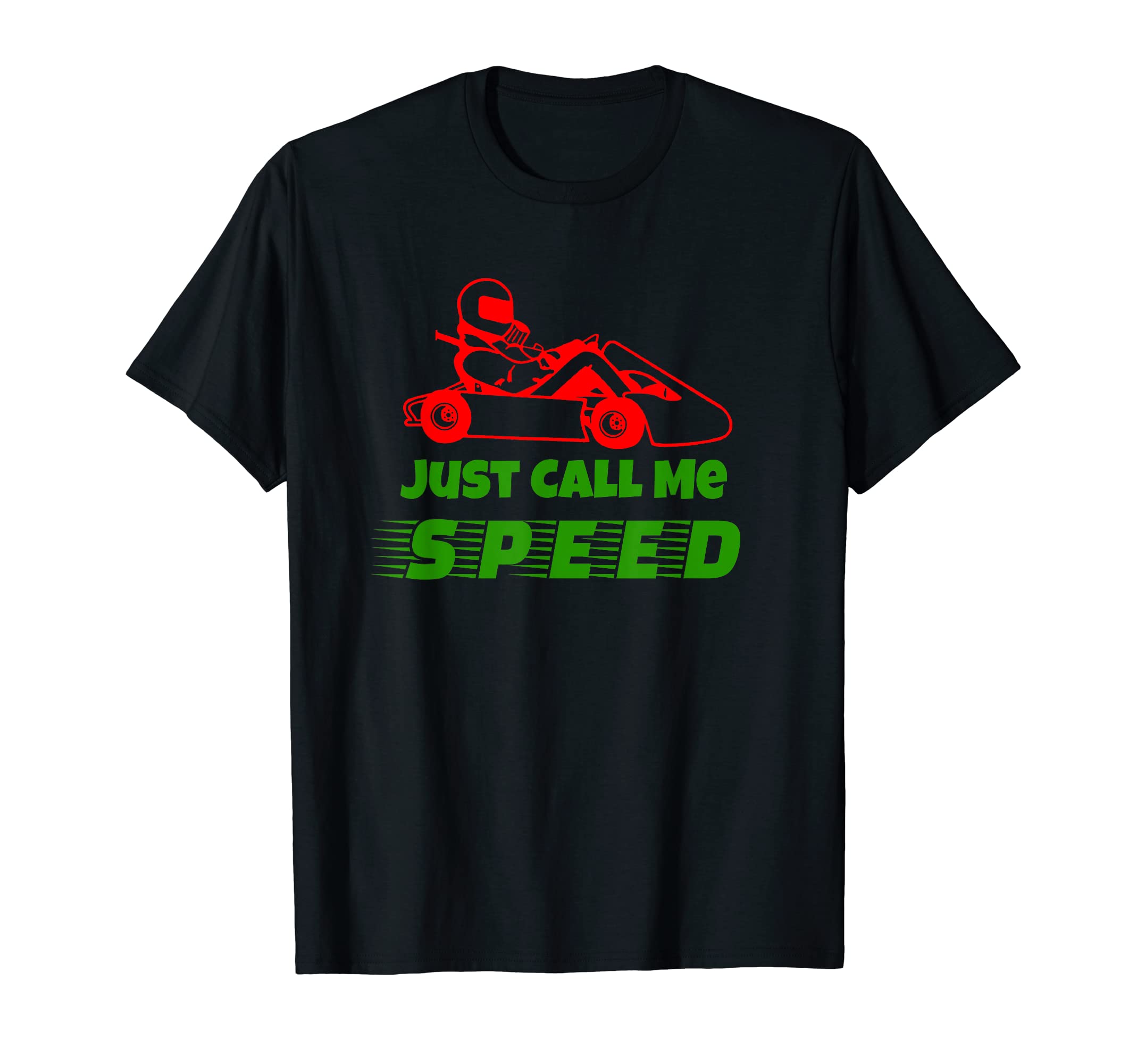 Red White Go Kart Driver Tshirt Speed Racing Fun Sport Gift