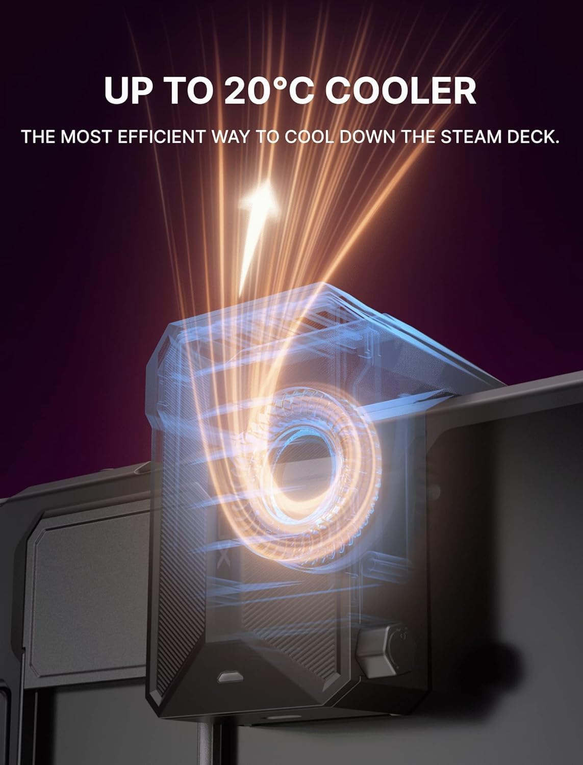 JSAUX ModCase Compatible with Steam Deck/Steam Deck OLED, PC0104 Modular Valve Steam Deck Case Include Protective Case, Face Cover, Cooling Fan, Metal Bracket and Strap - Cooler Set