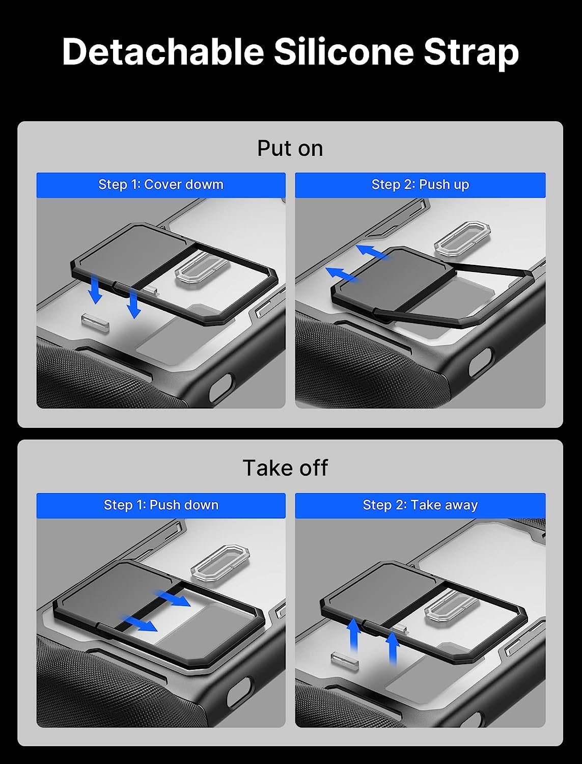 JSAUX ModCase Compatible with Steam Deck/Steam Deck OLED, PC0104 Modular Valve Steam Deck Case Include Protective Case, Face Cover, Cooling Fan, Metal Bracket and Strap - Cooler Set