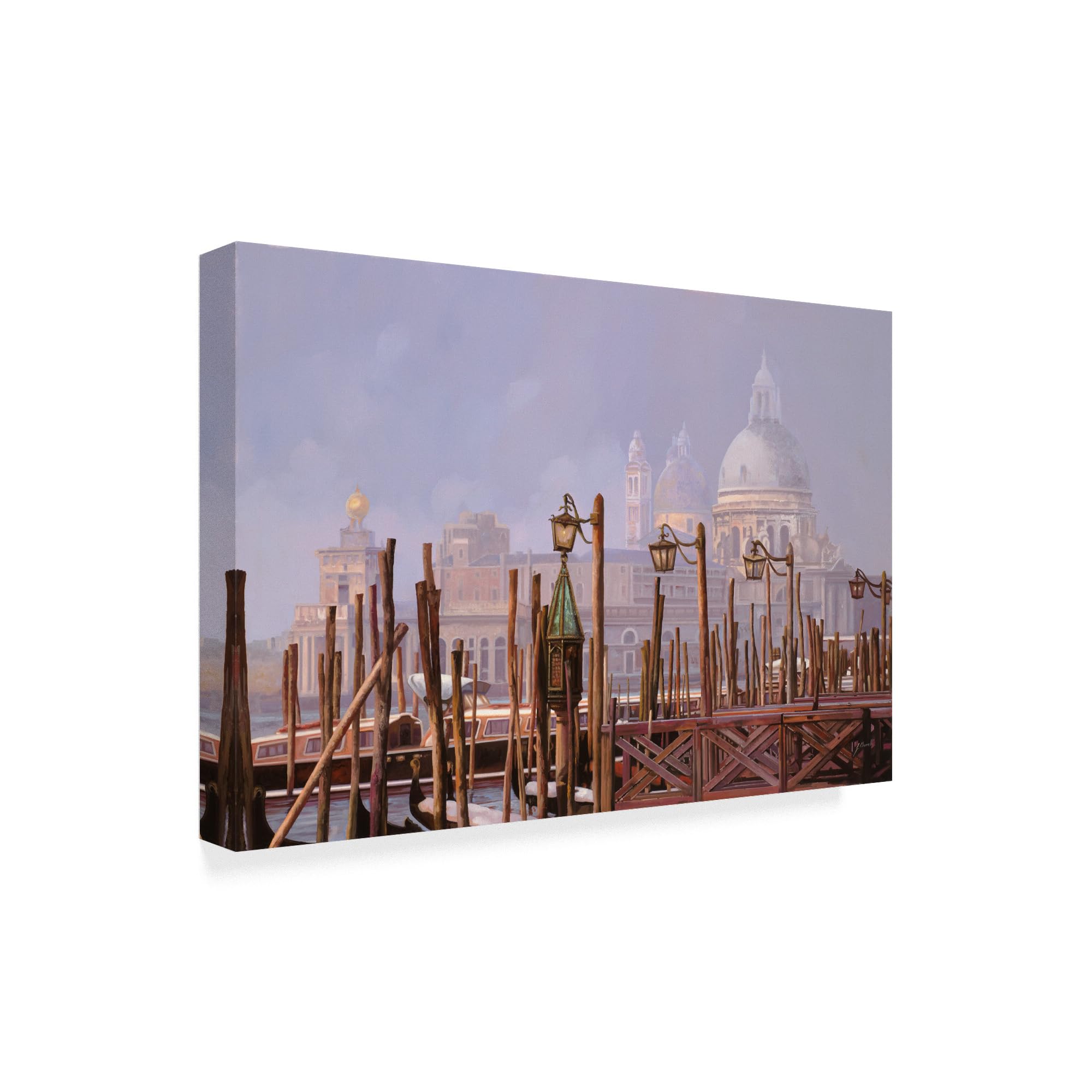 Guido Borelli 'La Nebbia a Venezia' Canvas Art