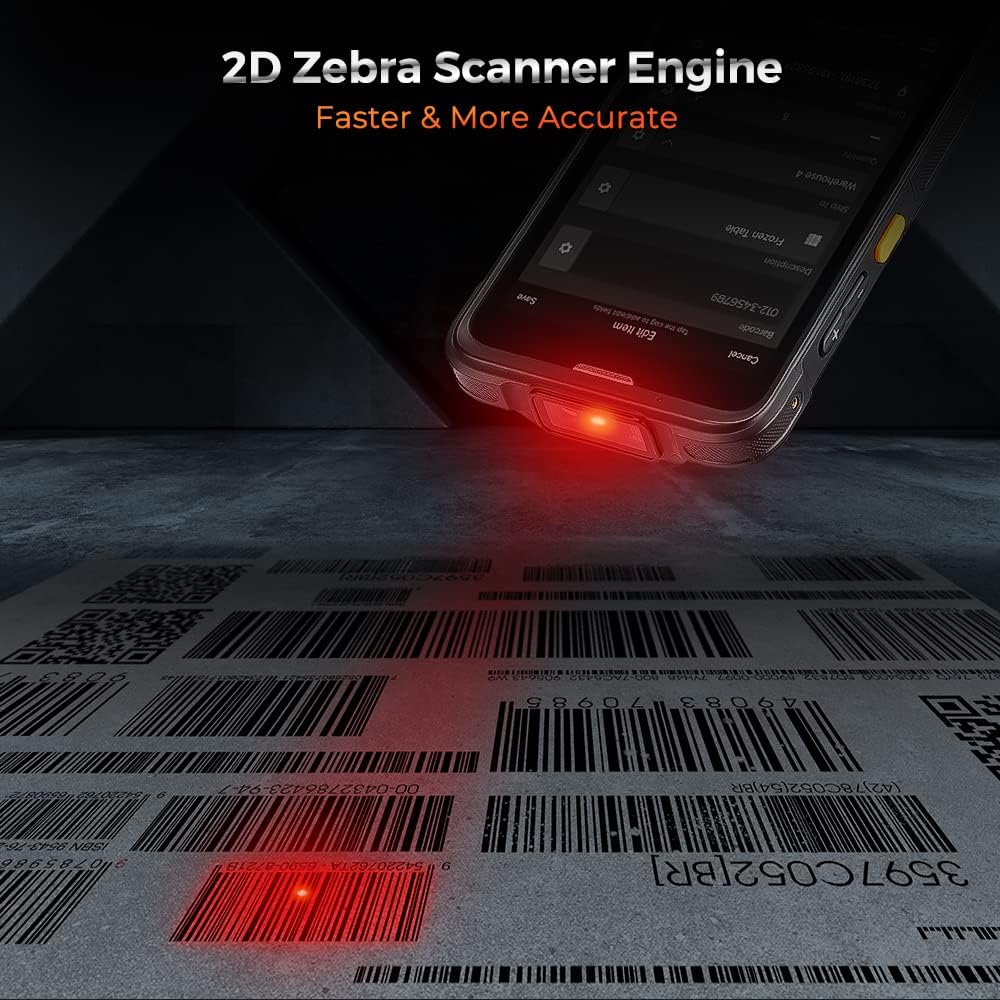 2023 Android Barcode Scanner with Pistol Grip, Android 11, Wi-Fi 6 MUNBYN Mobile Computer Handheld Rugged PDA 5.5" Data Terminal SE4710 Zebra Scanner Bluetooth GPS 1D/2D/QR Barcode Scanner Collector