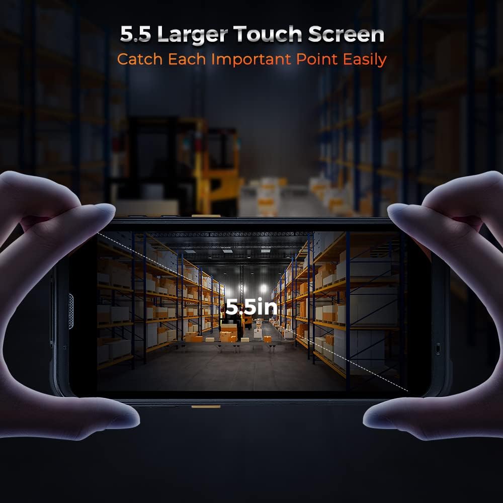 2023 Android Barcode Scanner with Pistol Grip, Android 11, Wi-Fi 6 MUNBYN Mobile Computer Handheld Rugged PDA 5.5" Data Terminal SE4710 Zebra Scanner Bluetooth GPS 1D/2D/QR Barcode Scanner Collector