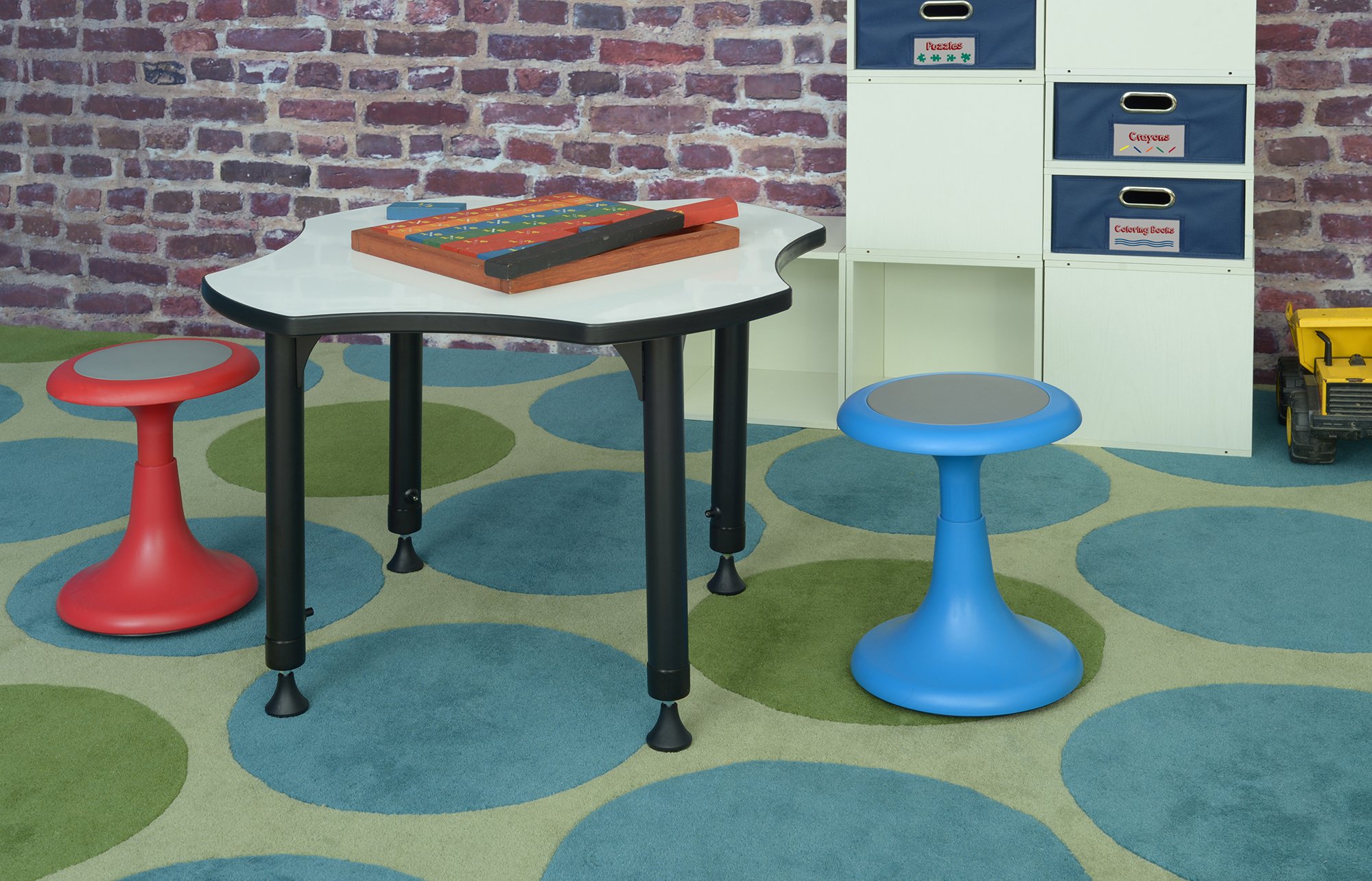 Regency Glow 15" Stool, Blue