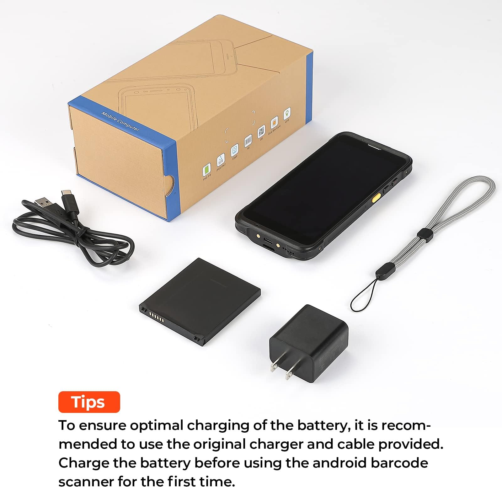 2023 Android Barcode Scanner with Pistol Grip, Android 11, Wi-Fi 6 MUNBYN Mobile Computer Handheld Rugged PDA 5.5" Data Terminal SE4710 Zebra Scanner Bluetooth GPS 1D/2D/QR Barcode Scanner Collector