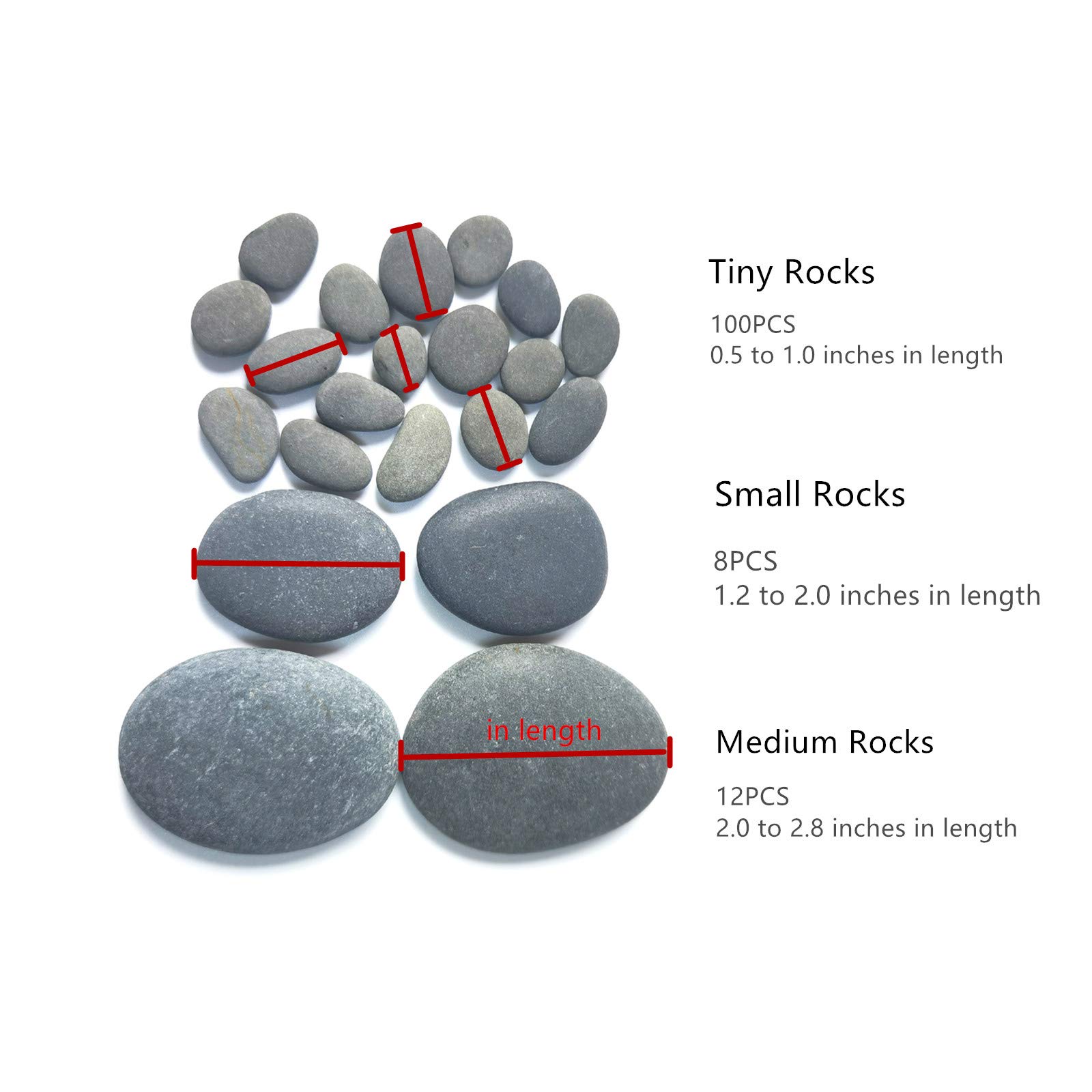 Lifetop 120PCS Painting Rocks, DIY Rocks Flat & Smooth Kindness Rocks for Arts, Crafts, Decoration, Medium/Small/Tiny Rocks for Painting,Hand Picked for Painting Rocks…