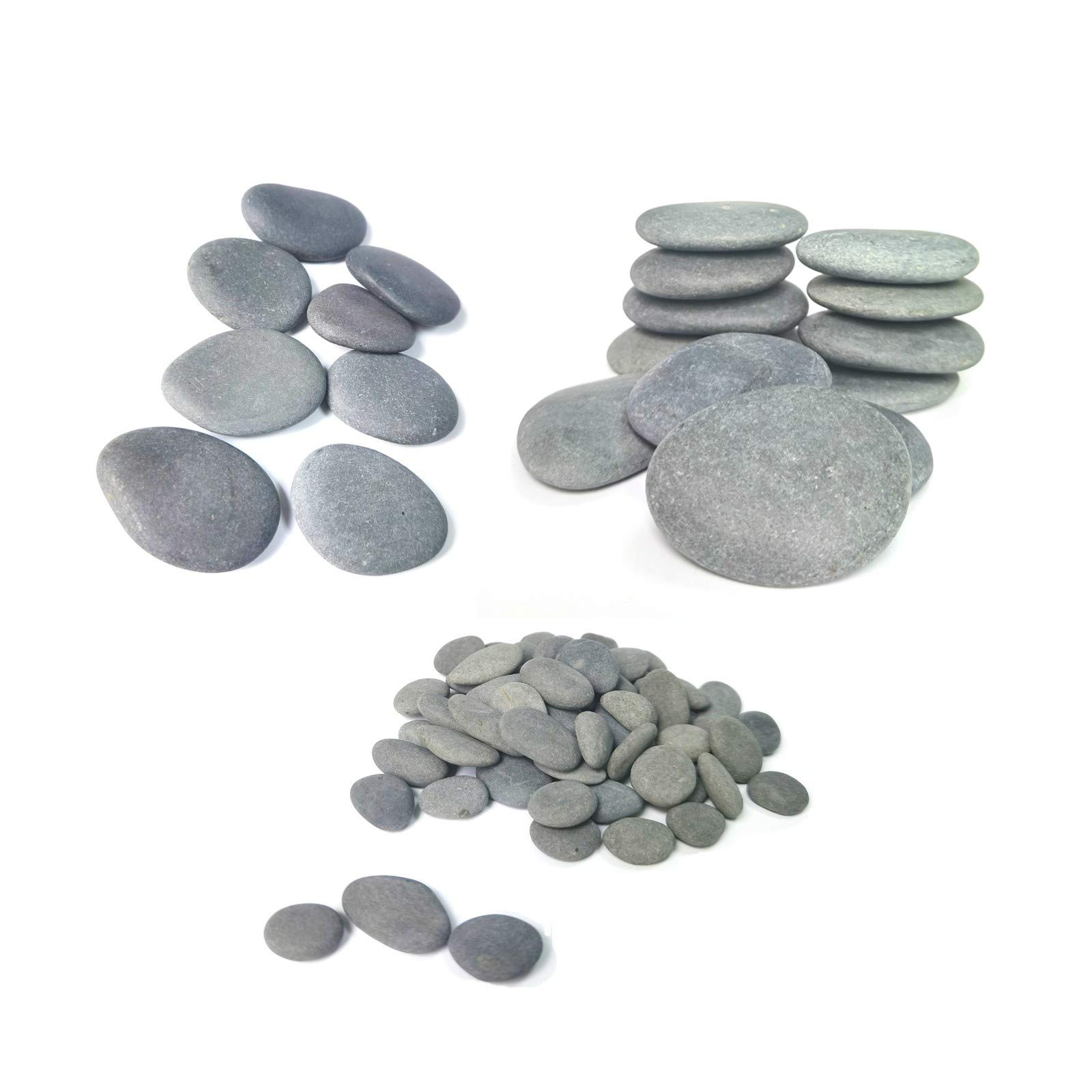 Lifetop 120PCS Painting Rocks, DIY Rocks Flat & Smooth Kindness Rocks for Arts, Crafts, Decoration, Medium/Small/Tiny Rocks for Painting,Hand Picked for Painting Rocks…