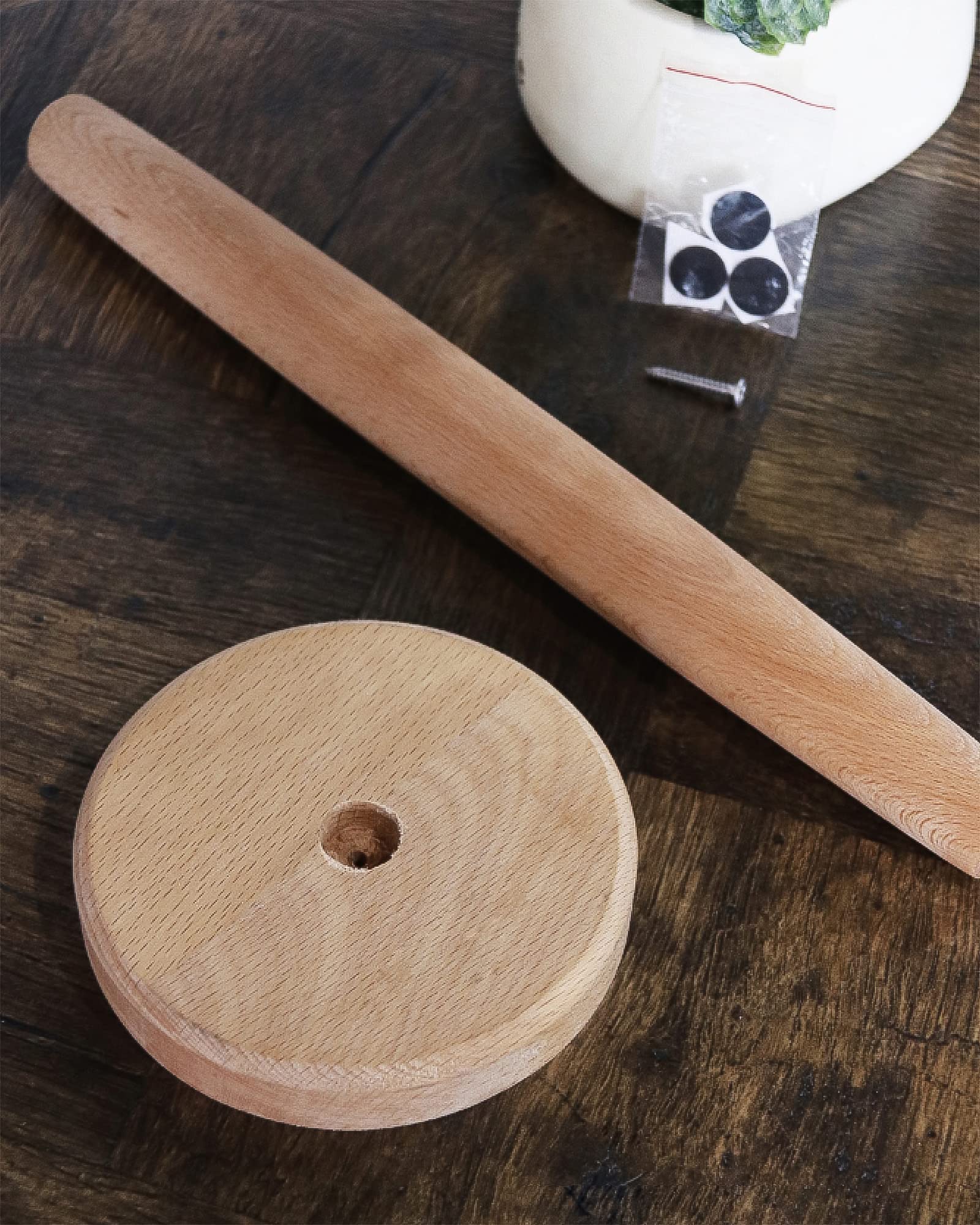 CHAUNCEY HOME Wooden Paper Towel Holder - Kitchen Paper Hanger Rack Bathroom Towel Roll Stand Organizer Simply Standing Countertop Paper Roll Holder