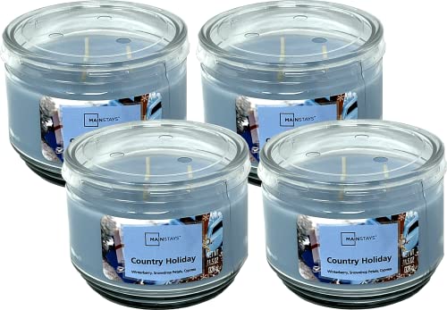 Mainstays 11.5oz Scented Candle 4-Pack (Country Holiday)