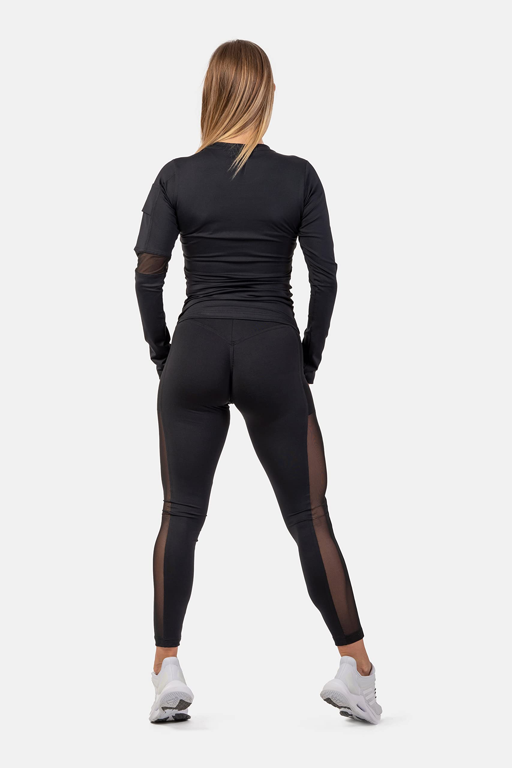 NEBBIA Long Sleeve Smart Pocket Sporty Top 418 Black