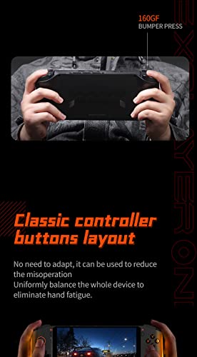 QUJUSO OnexPlayer Mini Pro 7" Handheld Game Console Portable PC Mini Laptop UMPC Win 11 AMD Ryzen 7 6800U 16GB LPDDR4 RAM/512GB NVMe M.2 SSD 1920 *1200 Display Screen(Black)