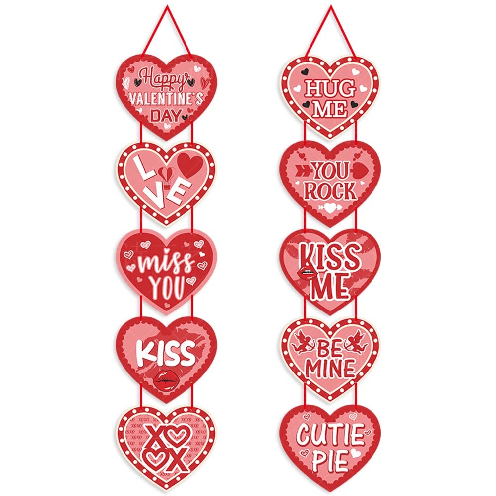 Valentines Day Door Banner Valentines Outdoor Door Decor Decorations Home Hanging Door Porch Sign