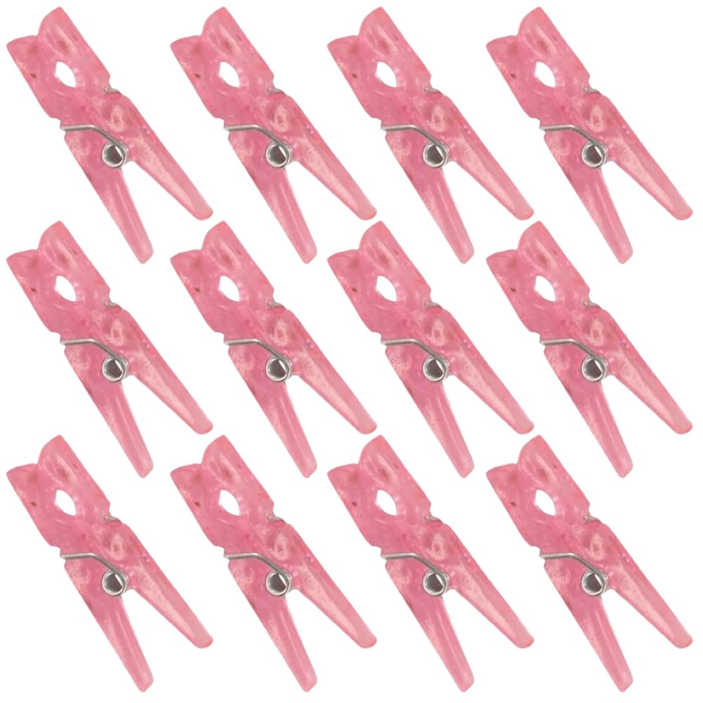Unique Mini Plastic Clothespin Favors, 1.25", Pink