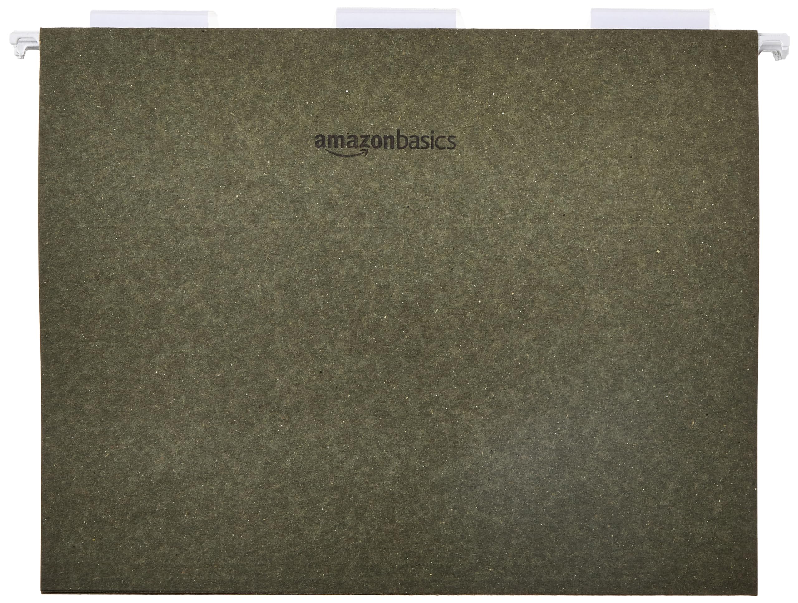 Amazon Basics Hanging File Folders, Letter Size, Standard Green, 1/5-Cut Tabs, 75 per box