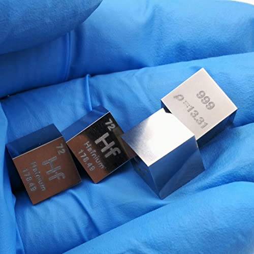 Jonoisax 10 Mm Hafnium Metal Cube - 99.9% Pure for Element Collection Lab Experiment Material Hobbies Substance Block