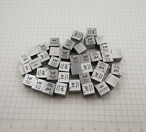 Jonoisax 10 Mm Hafnium Metal Cube - 99.9% Pure for Element Collection Lab Experiment Material Hobbies Substance Block