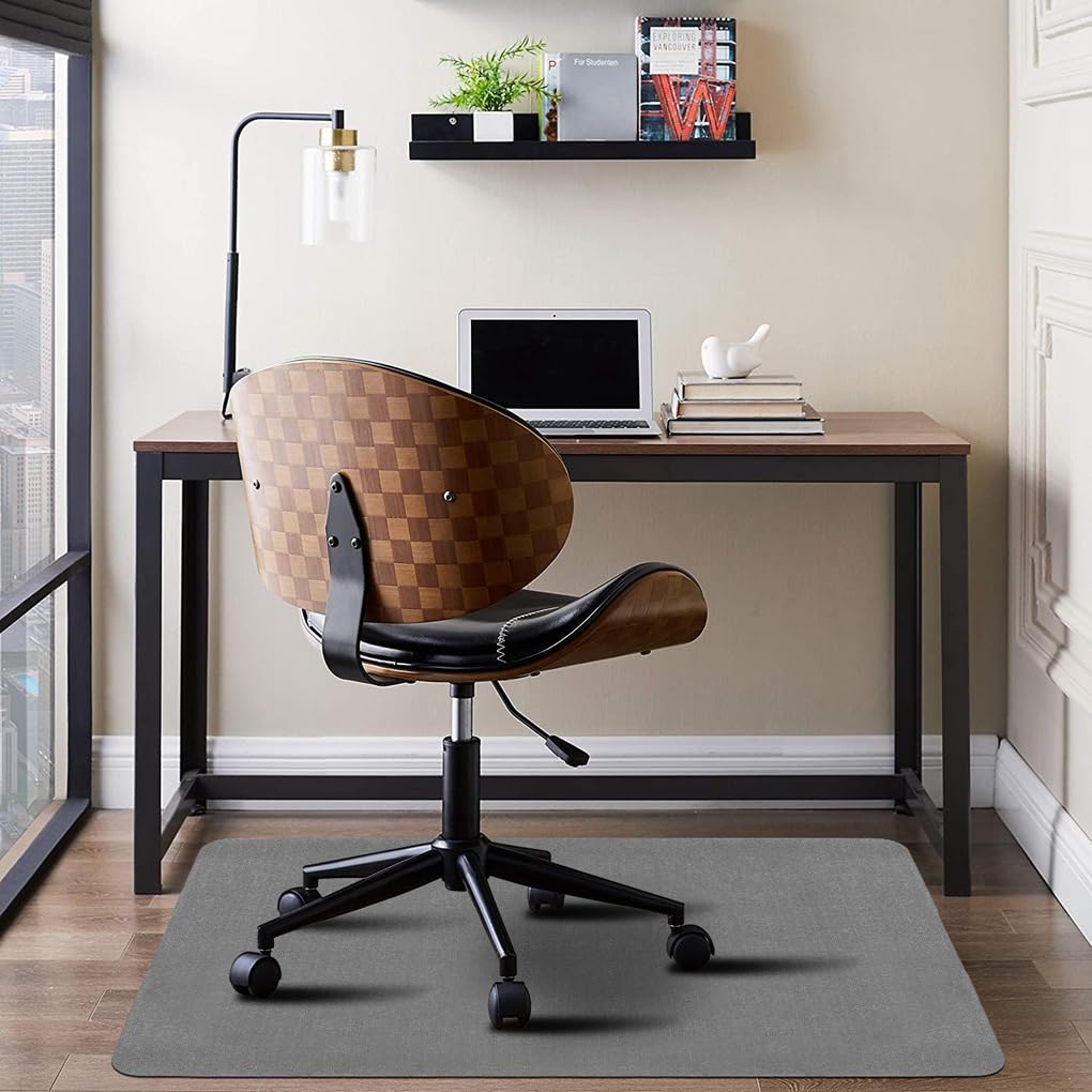 Arthome Office Chair Mat for Hard Floor,Computer Garming Rolling Chair Mat for Hardwood and Tile Floor,Anti-Slip Floor Protector Rug for Home Office 35''x55'' (Gray)