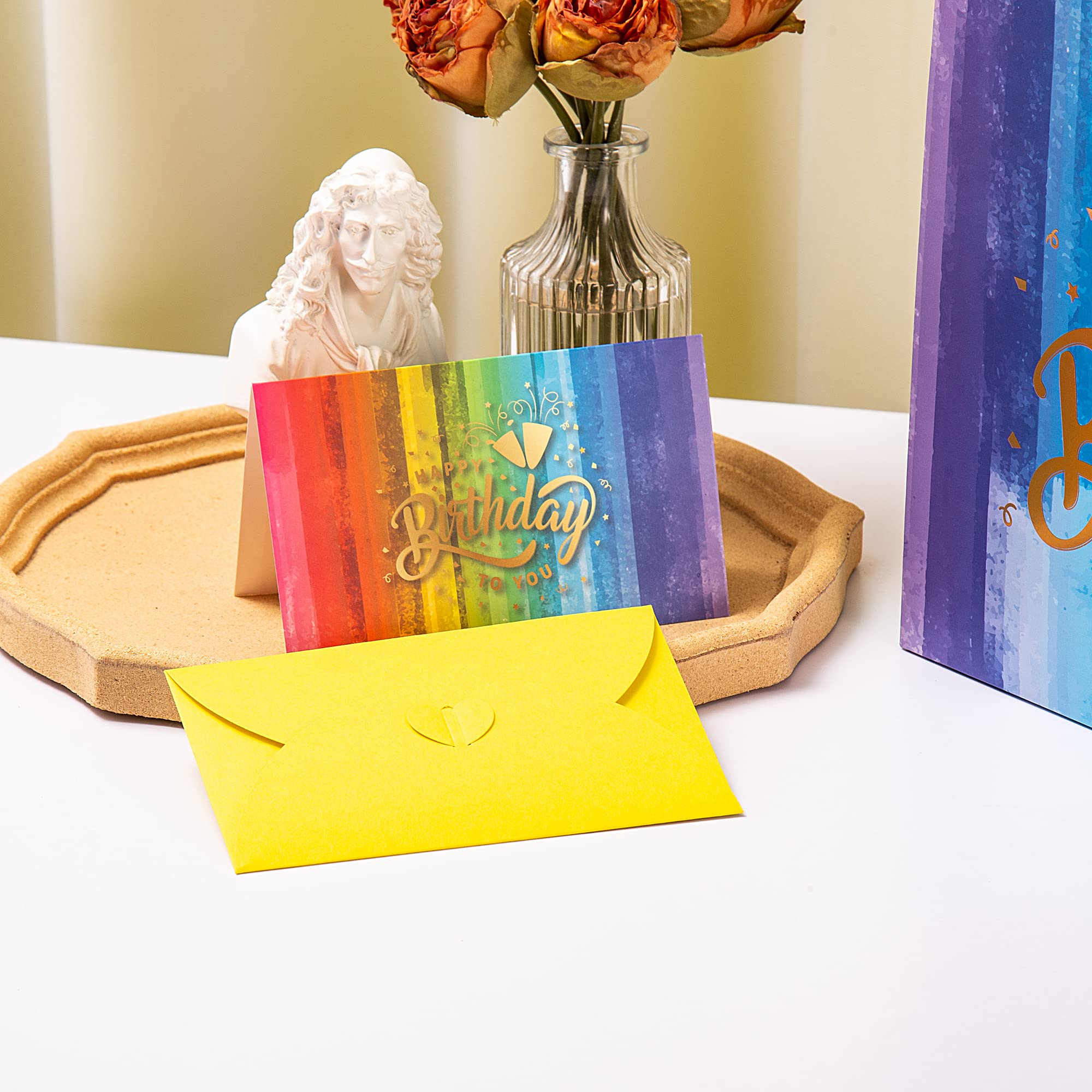 MIXMECY 13" 16.5" Large and Extra Large Gift bags for Birthday Party with Tissue Paper, Card,Surprise envelope