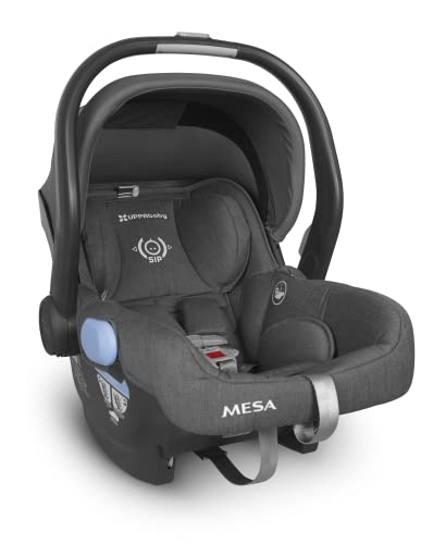 UPPAbaby Vista V2 Stroller - Greyson (Charcoal Melange/Carbon/Saddle Leather) + Mesa Infant Car Seat - Jordan (Charcoal Melange) Merino Wool