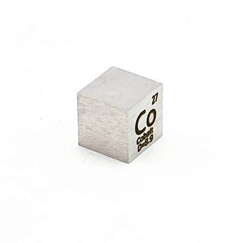 Pure Metal Cobalt 10mm Density Co Cube for Element Collections Lab Experiment Material Hobbies Simple Substance Block Display DIY