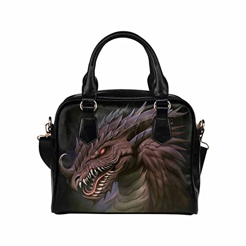 D-Story Vintage Dragon Head Handbags for women Handbags for Women Large Tote Shoulder Bags Top Handle Satchel Purses Wallet