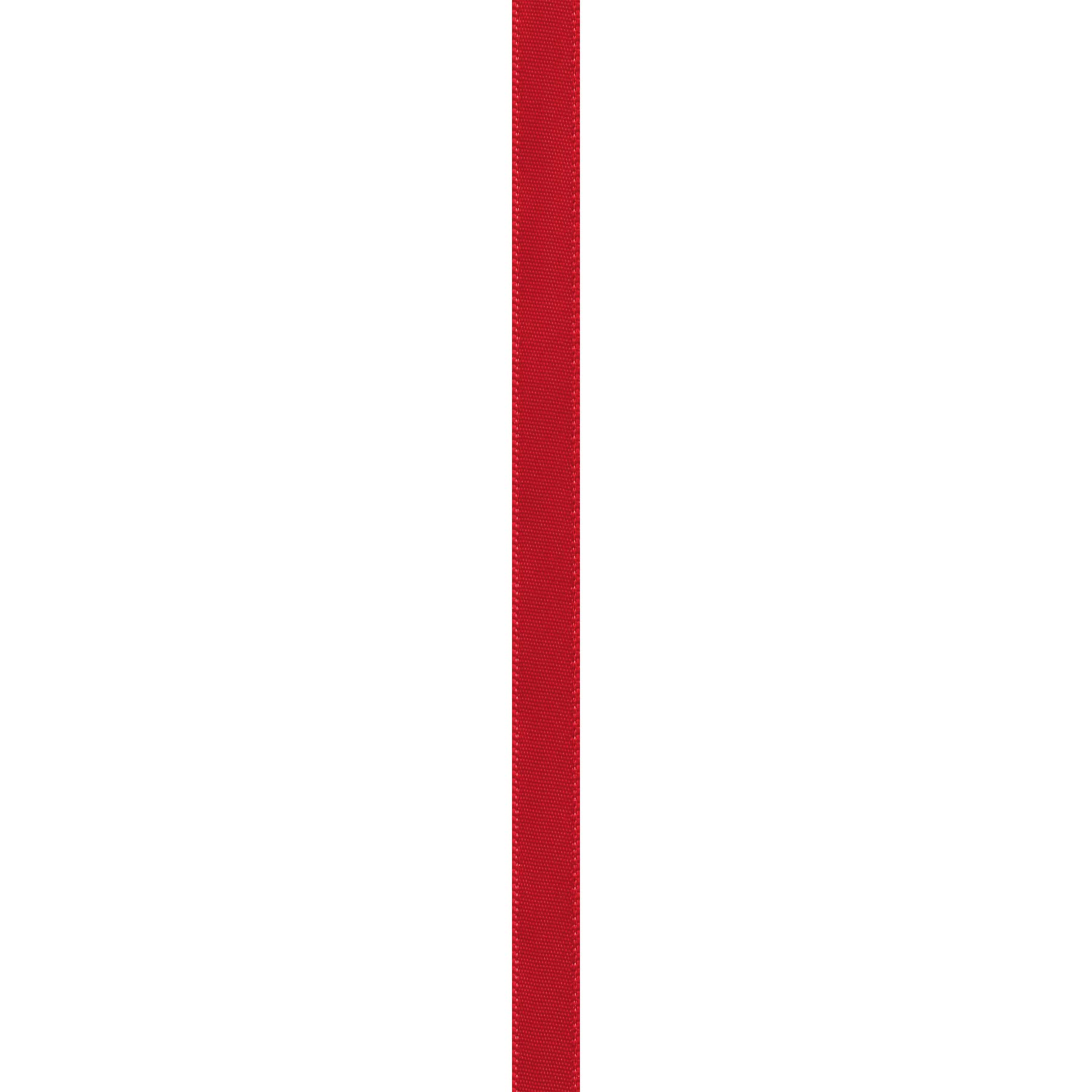 Berwick Offray 062036 3/8" Wide Single Face Satin Ribbon, Red, 6 Yds
