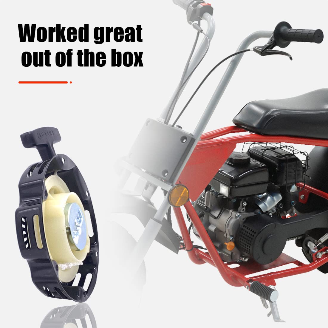 Pull Start Recoil Starter for Coleman CK100-S CT100U CC100X Mini Bike SK100 Go-Kart 97cc 2.8 HP MM-B80 Mini Bike with Spark Plug
